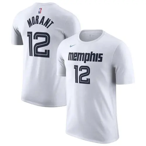 Nike Ja Morant Memphis Grizzlies 2025/26 City Edition Name & Number T-shirt - White