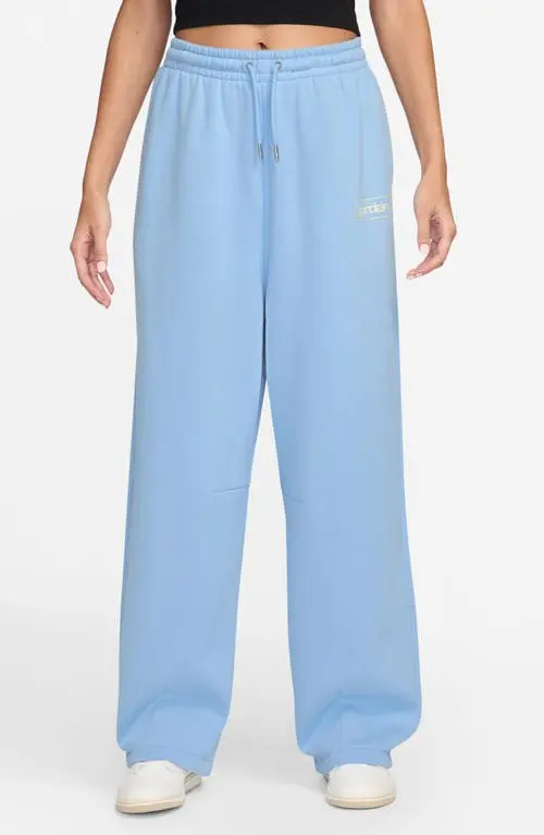 JORDAN Sportswear Wide Leg Sweatpants - Psychic Blue/sail