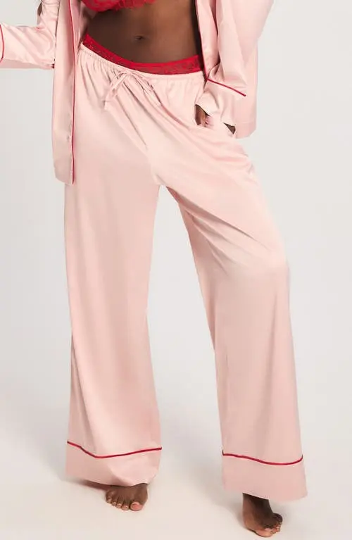 SAVAGE X FENTY Satin Ever After Pajama Pants - Retro Rose