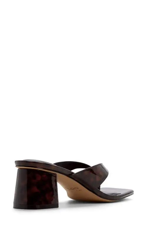 Aldo Antonina Block Heel Flip Flop - Open Brown