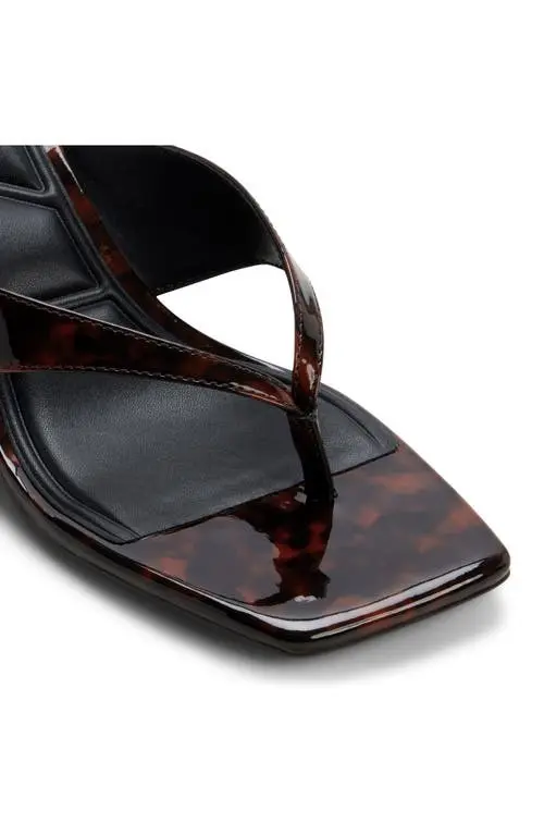 Aldo Antonina Block Heel Flip Flop - Open Brown