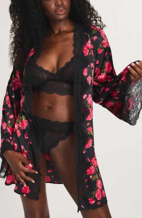 SAVAGE X FENTY Nite Shade Short Sleep Robe - Hot Heavy Pink Rosy Passions