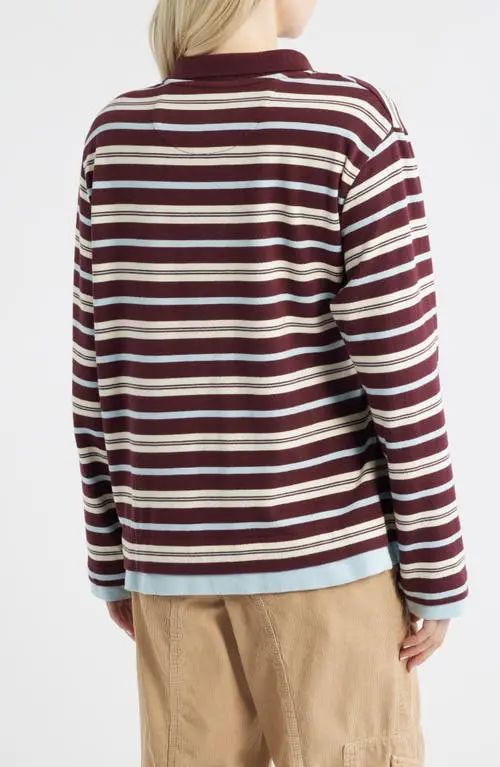 DAMSON MADDER Striped Rugby Top With Button Waist Detail