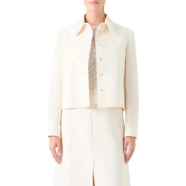 Akris Talitha Crop Cotton & Silk Shirt Jacket