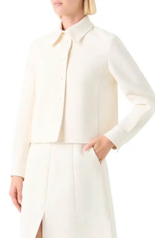 Akris Talitha Crop Cotton & Silk Shirt Jacket