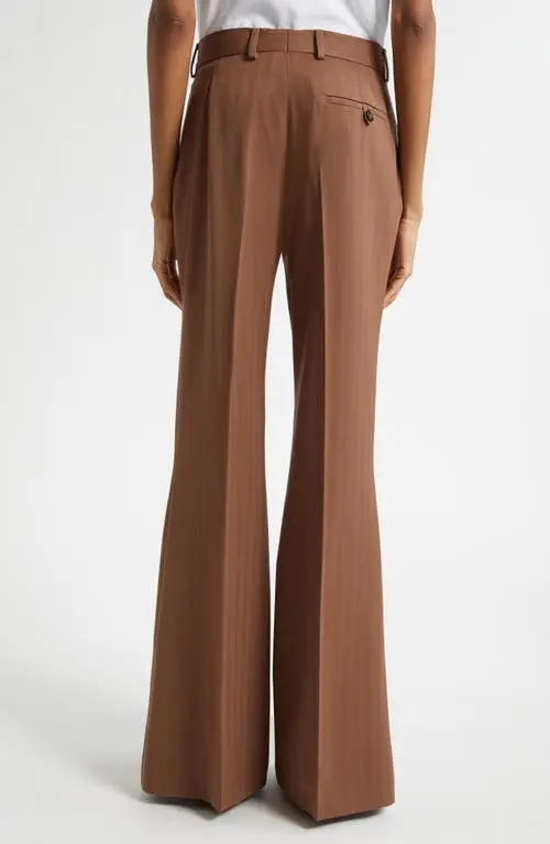 Stella McCartney Stripe Wool Bootcut Trousers - Sienna