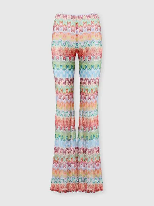 Missoni Floral-patterned Flared Trousers - Pink Multi
