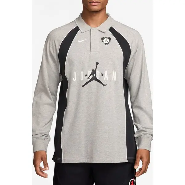JORDAN Flight Long-sleeve Cotton Polo