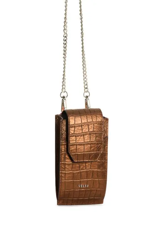 VELEZ Serpia Folia Leather Phone Holder