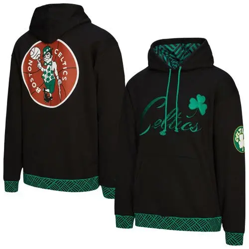 Mitchell & Ness Boston Celtics Vintage Heavyweight Hoodie - Black