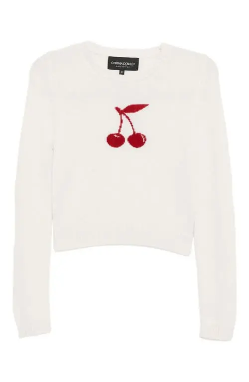 Cynthia Rowley Intarsia Cropped Sweater - Ivory