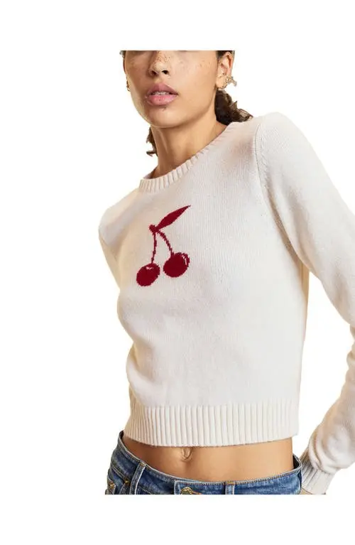 Cynthia Rowley Intarsia Cropped Sweater - Ivory