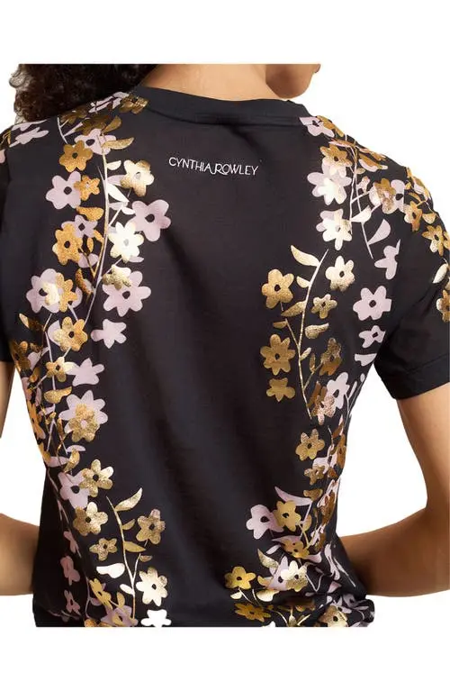 Cynthia Rowley Foil Printed Tee