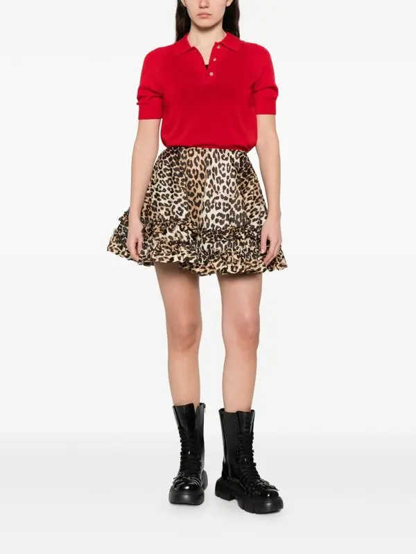 GANNI Nylon Mini Skirt - Multi