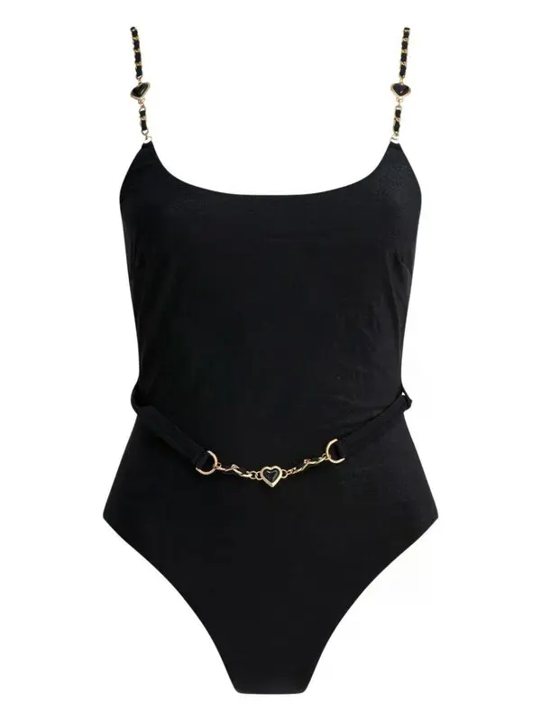 Zimmermann Rhiannon Velvet Scoop Swimsuit - Black
