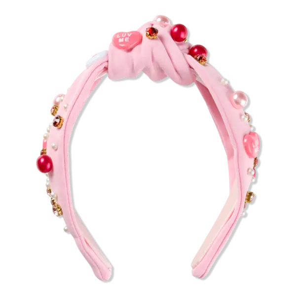 SCUNCI Twisted Headband With Stone Details - Pink