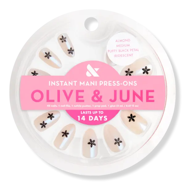 OLIVE & JUNE Instant Mani Press-on Nails Puffy Black - One-color