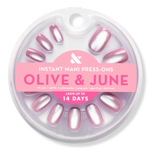 OLIVE & JUNE Instant Mani Press-on Nails World Lit Velvet - One-color