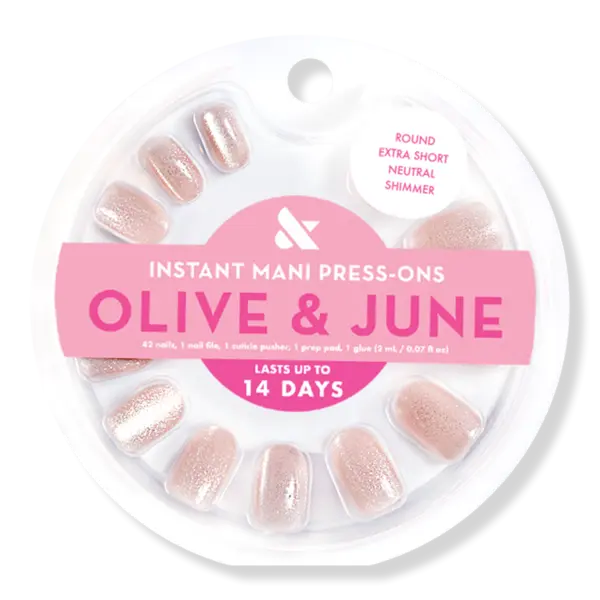 OLIVE & JUNE Instant Mani Press-on Nails Neutral Shimmer - One-color