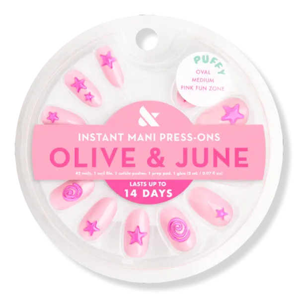 OLIVE & JUNE Instant Mani Press-on Nails Pink Fun Zone - One-color