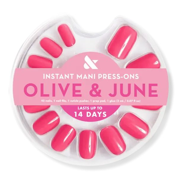 OLIVE & JUNE Instant Mani Press-on Nails Hot Strawberry - One-color