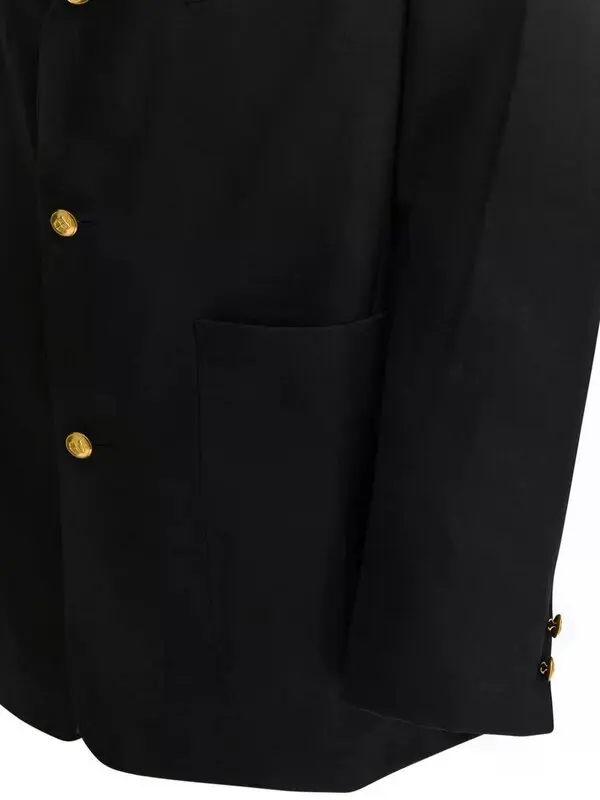 BEAMS Paul Button-up Patch-pocket Blazer - Black