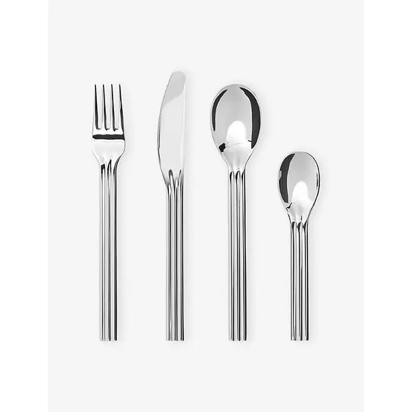 SERVICE PROJECTS Canteen Polished Stainless-steel 16-piece Cutlery Set - Stainless Steel