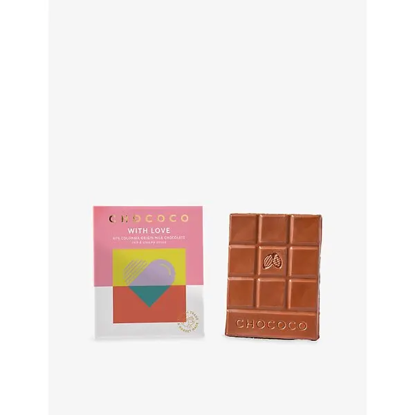 CHOCOCO 47% Milk Chocolate 'with Love' Chocolate Bar 75g - One-color