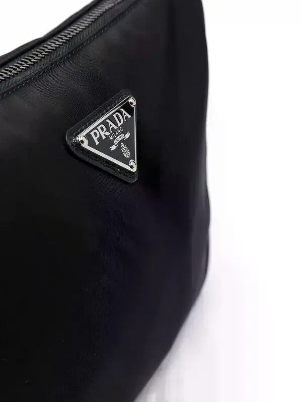 Prada Triangle Logo Detachable-pocket Shoulder Bag