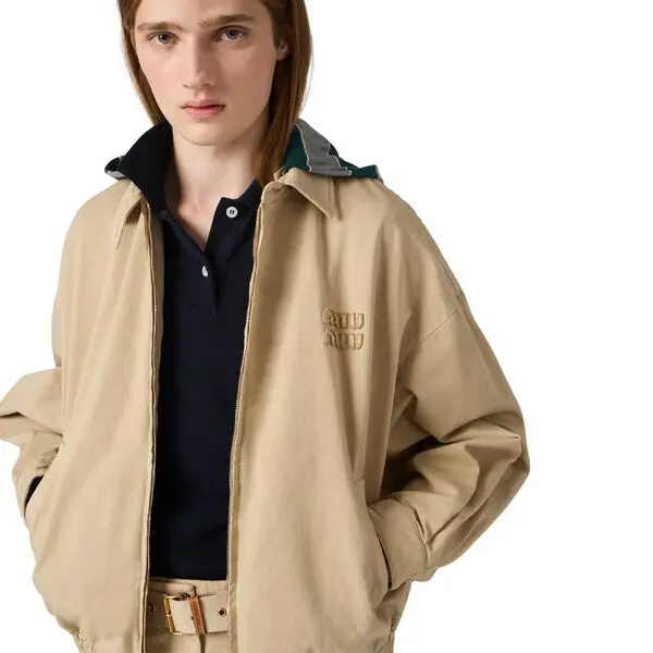 Miu Miu Old Gabardine Blouson Jacket