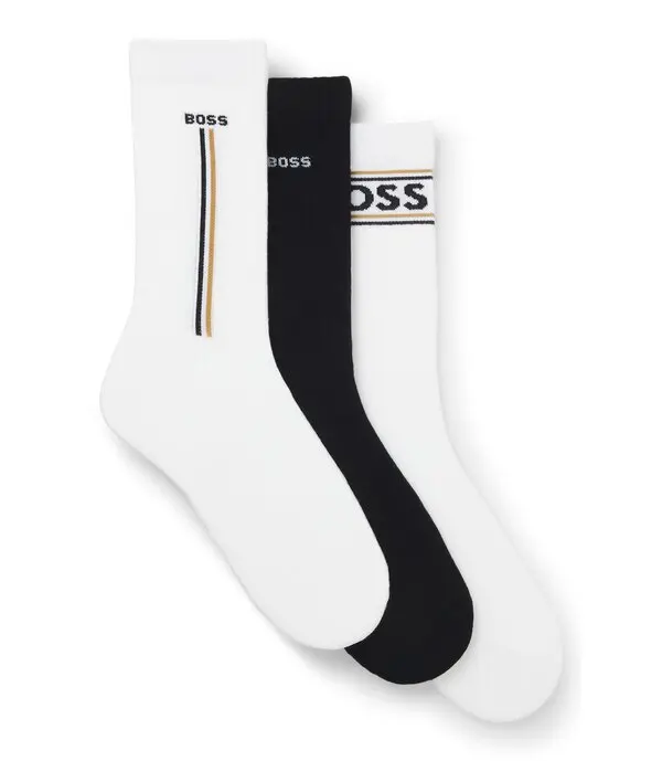 BOSS Three-pack Of Logo Socks - Patterned