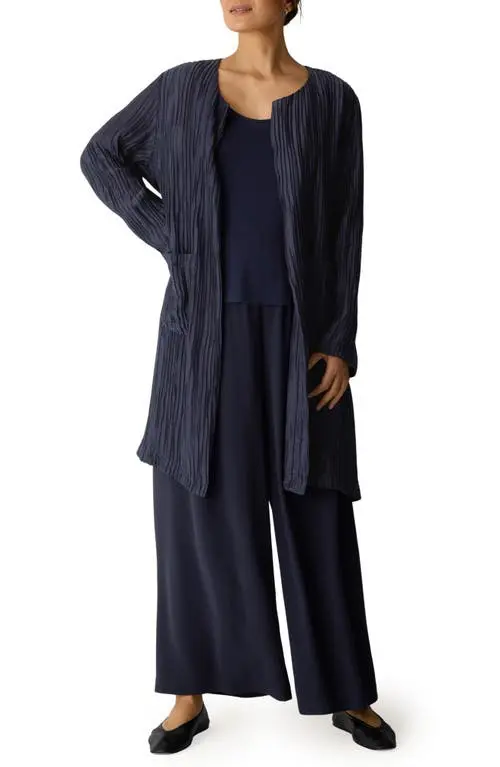 Eileen Fisher Longline Crinkle Jacket