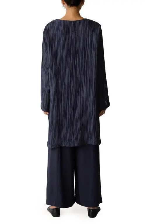 Eileen Fisher Longline Crinkle Jacket