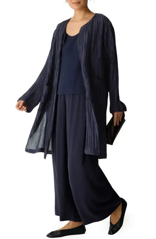 Eileen Fisher Longline Crinkle Jacket