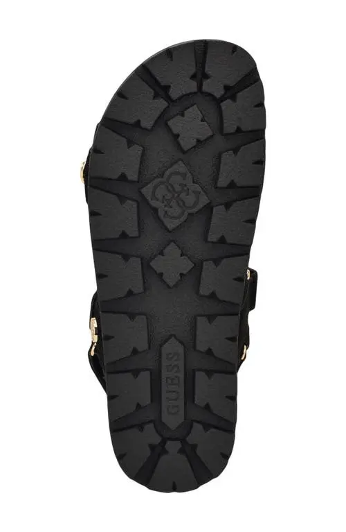 Guess Quarter-strap Studded Sandals - Black