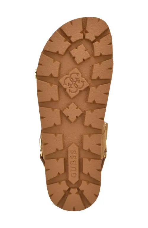 Guess Quarter-strap Studded Sandals - Natural