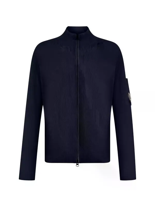 C.P. COMPANY Cotton Zip-up Cardigan - Blue