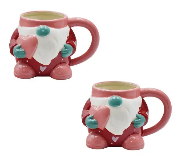 TEMP-TATIONS Seasonal Set Of 18-oz Gnome Mugs - One-color