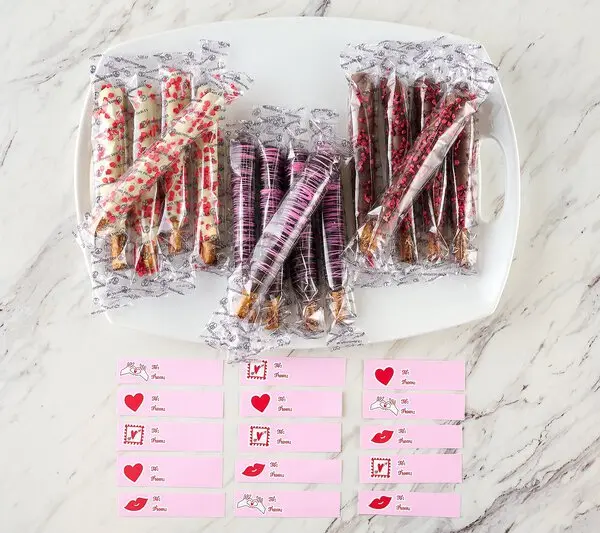 MRS PRINDABLES Mrs. Prindables 15pc Valentines Chocolate & Caramel Pretzel