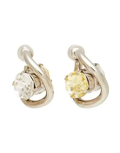 Marni Stud Earrings With Crystals - Silver