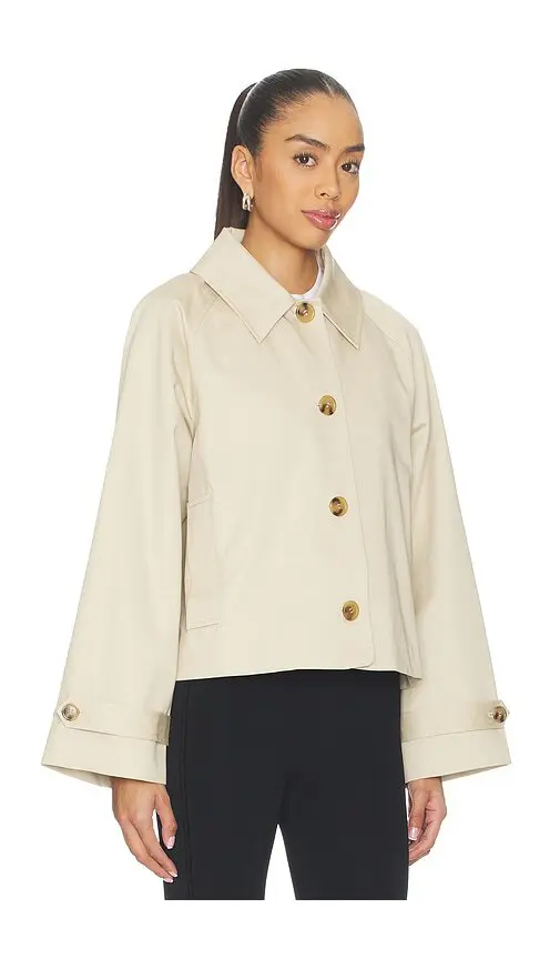 ELODIE THE LABEL Wynn Cropped Trench Coat