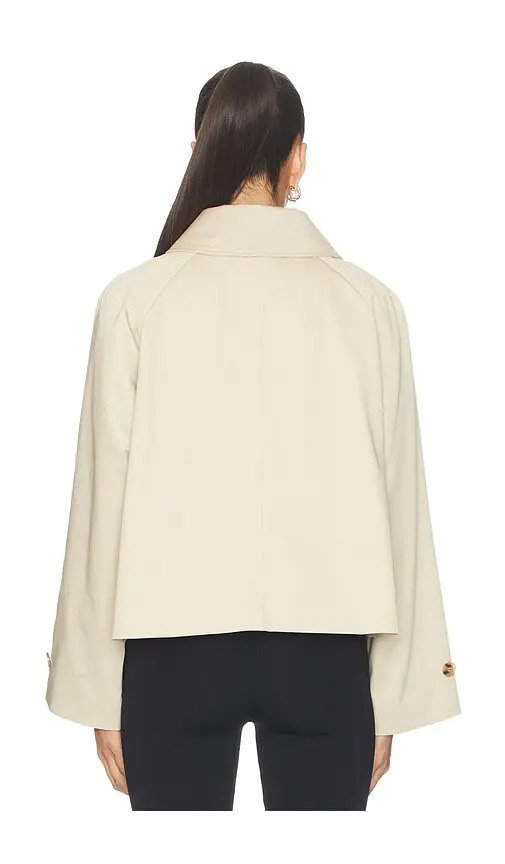 ELODIE THE LABEL Wynn Cropped Trench Coat