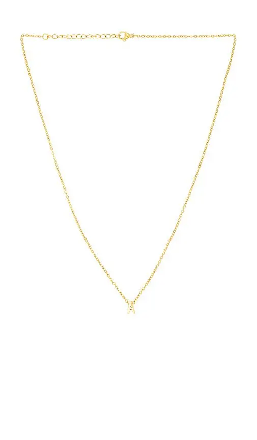 PETIT MOMENTS Initial Letter Necklace - Gold