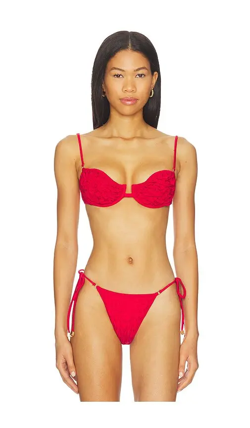 SELIA RICHWOOD Misa Underwire Bikini Top - Red