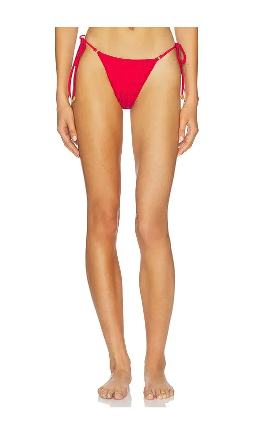 SELIA RICHWOOD Poncik Side Tie Bikini Bottom - Red