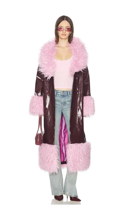 THE WOLF GANG Abrigo Coat - Plum