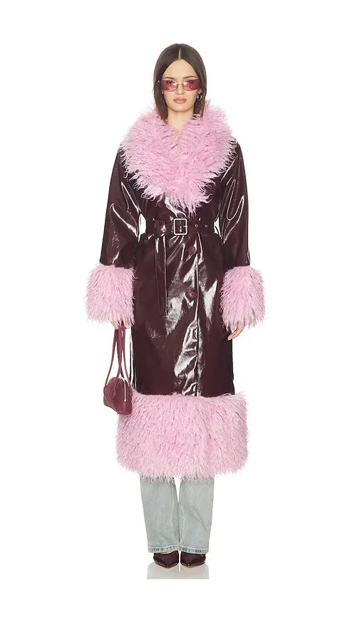 THE WOLF GANG Abrigo Coat - Plum