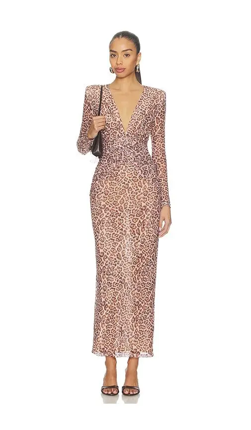 PatBO Panthera Tulle Maxi Dress