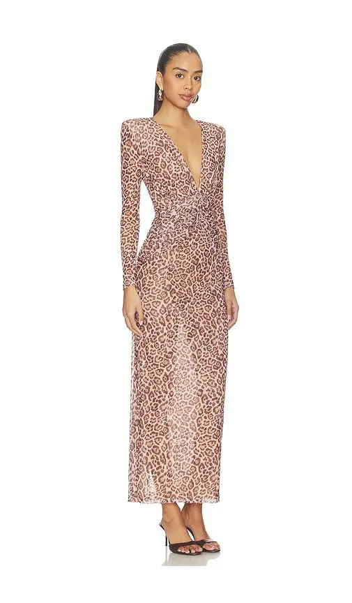 PatBO Panthera Tulle Maxi Dress