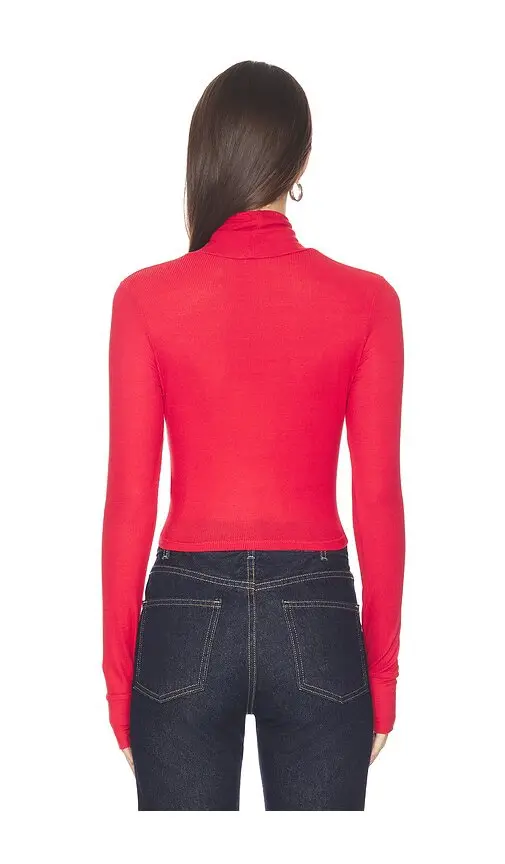 Michael Lauren Cormac Turtleneck Crop Top